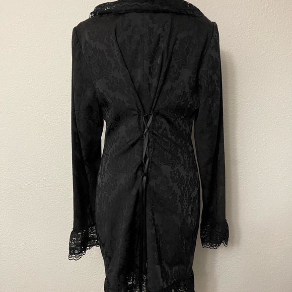 Jackets & Coats | Handmade Victorian Goth Brocade Duster Coat Dress ...